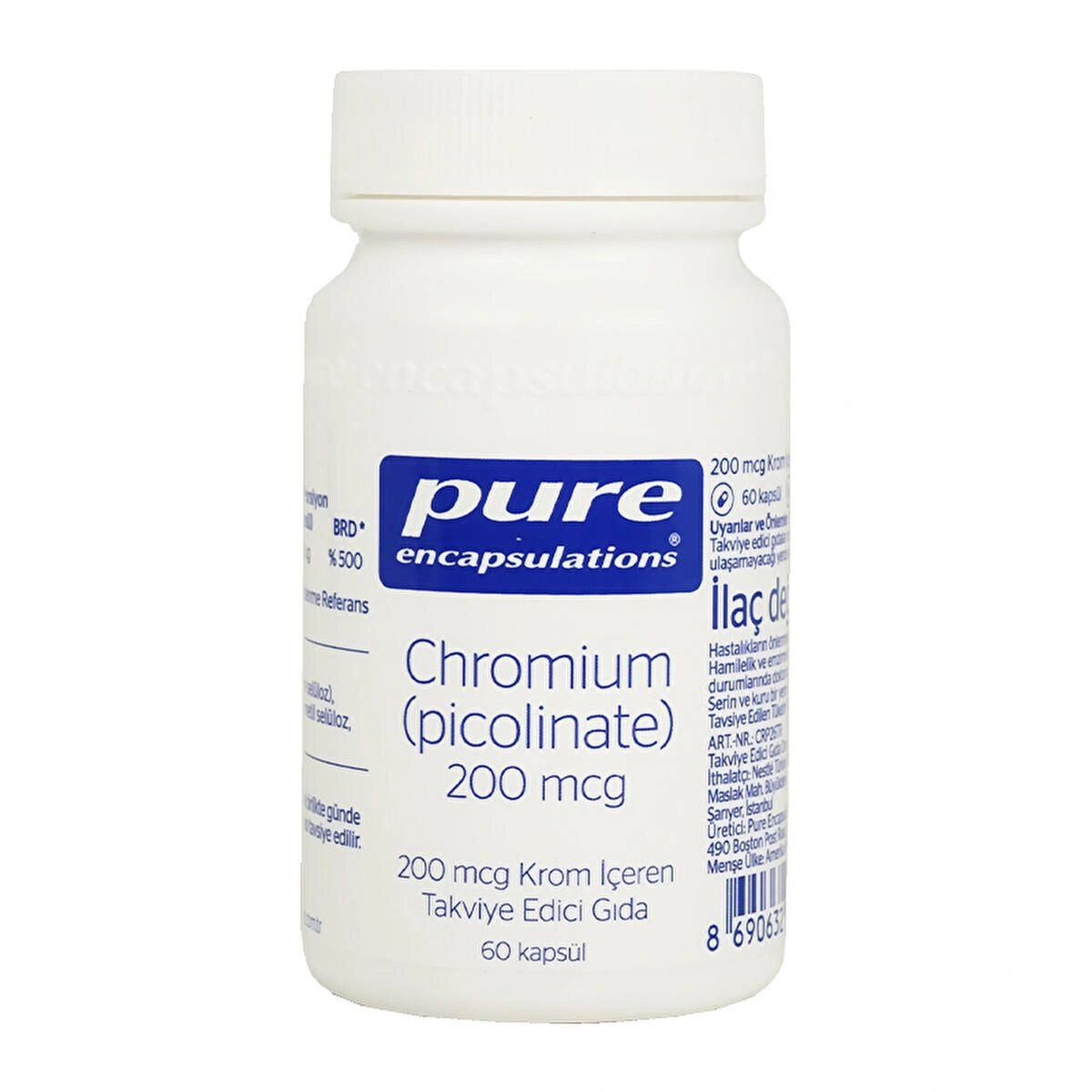 Pure Chromium Picolinat 60 Kapsül | Dermobu