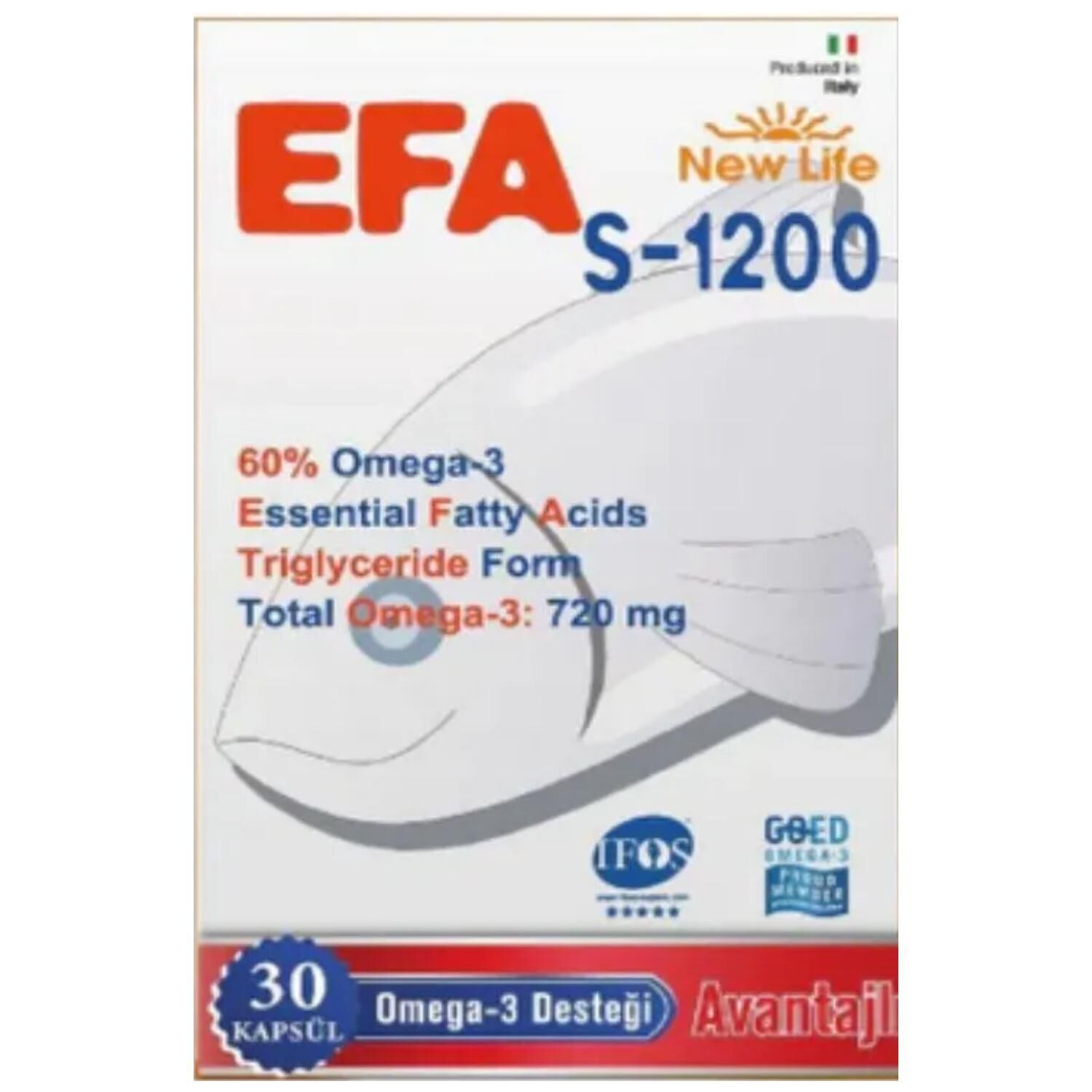 New Life Efa S-1200 mg 30 Kapsül | Dermobu